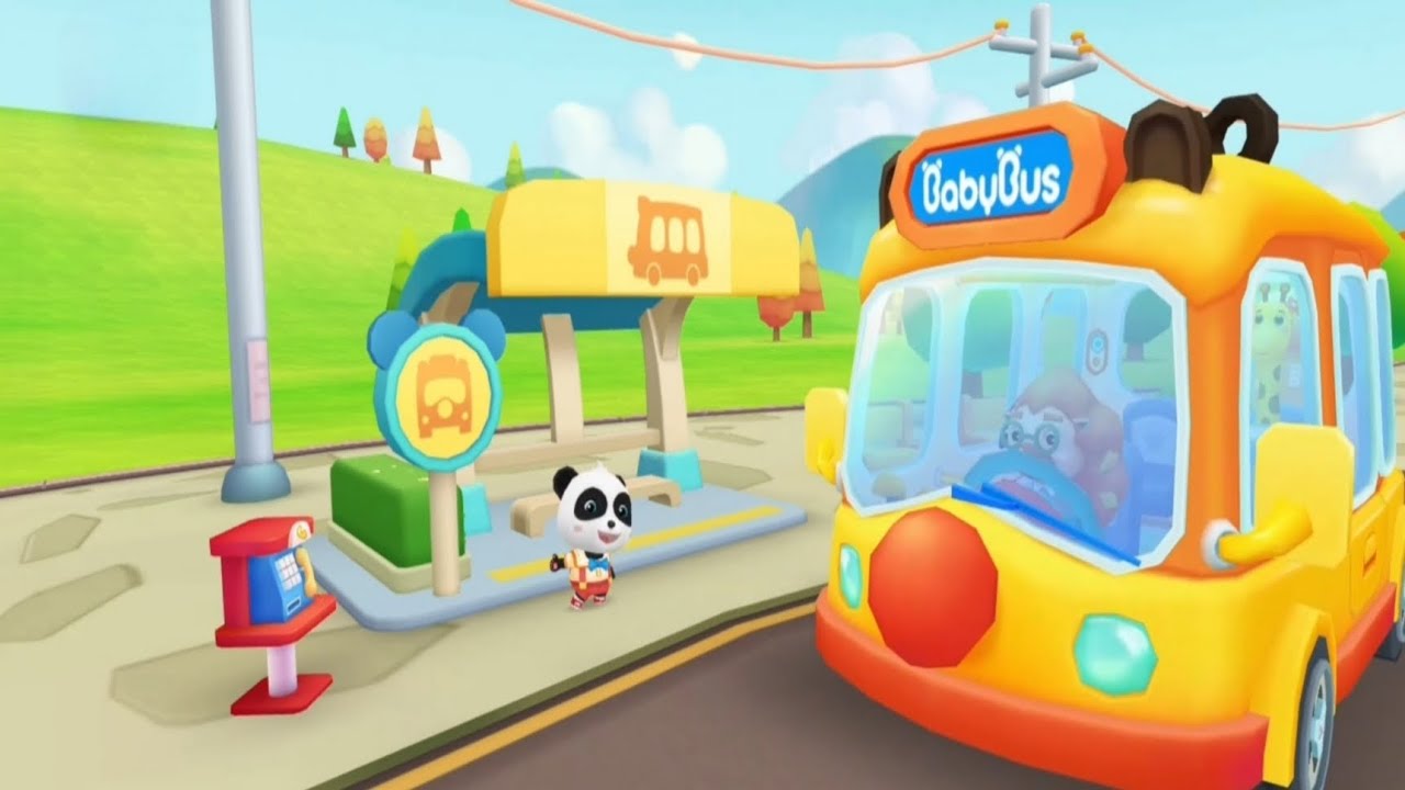 Baby Panda's School Bus // Baby Bus Game // - YouTube