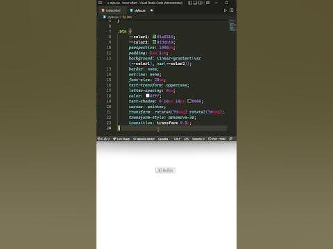 How To Create 3D Button Effect | HTML CSS ONLY 🔥😲 - YouTube