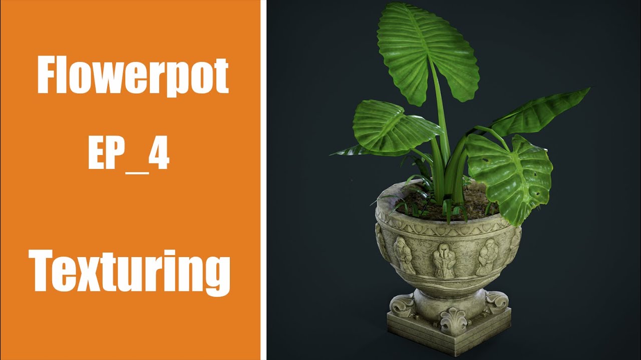 Flowerpot TEXTURING on SUBSTANCE PAINTER - YouTube