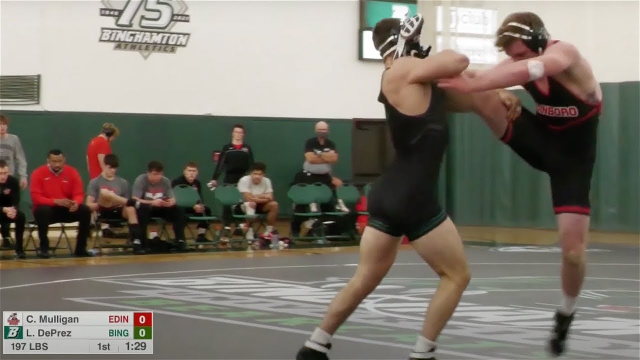 197lbs Lou Deprez (Binghamton) inj def Cody Mulligan (Edinboro) - YouTube
