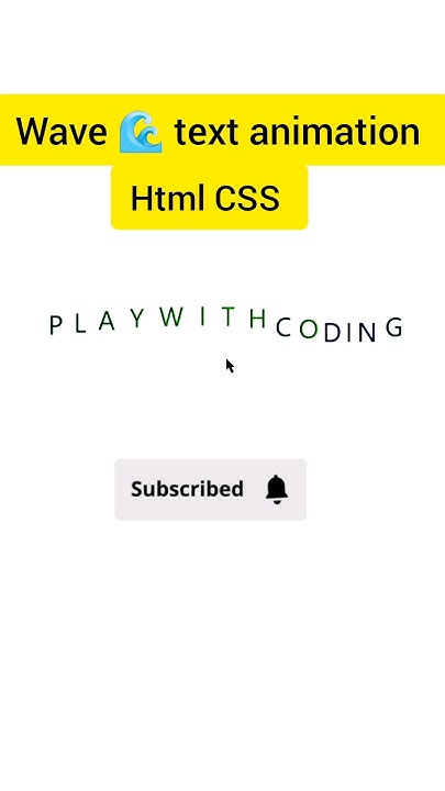 Html Css Text Wave 🌊 Animation Htmlcss Pythonlearning Htmltutorial Youtube