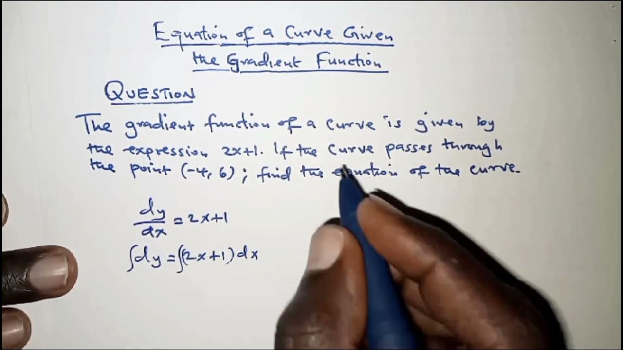 How to find equation of a curve given gradient function / Integration. - YouTube