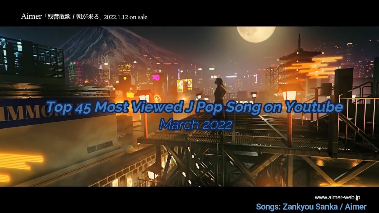 Top 45 Most Viewed J Pop Song on Youtube - March 2022 - YouTube