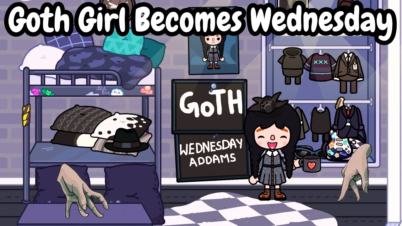 Goth Girl Becomes Wednesday - YouTube