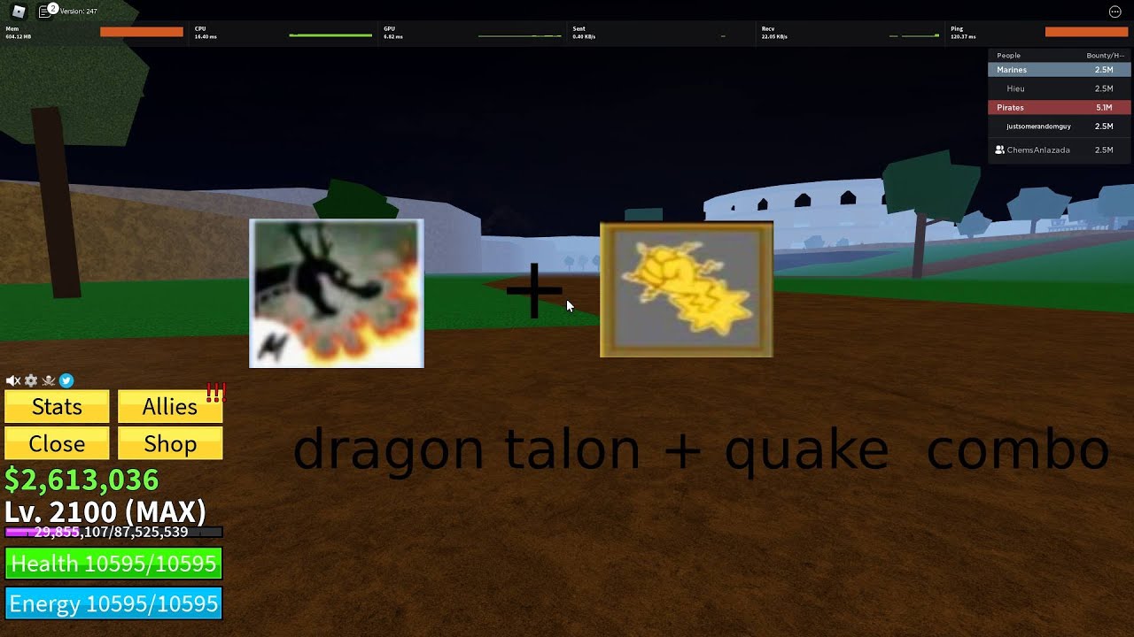 dragon talon + quake combo - YouTube