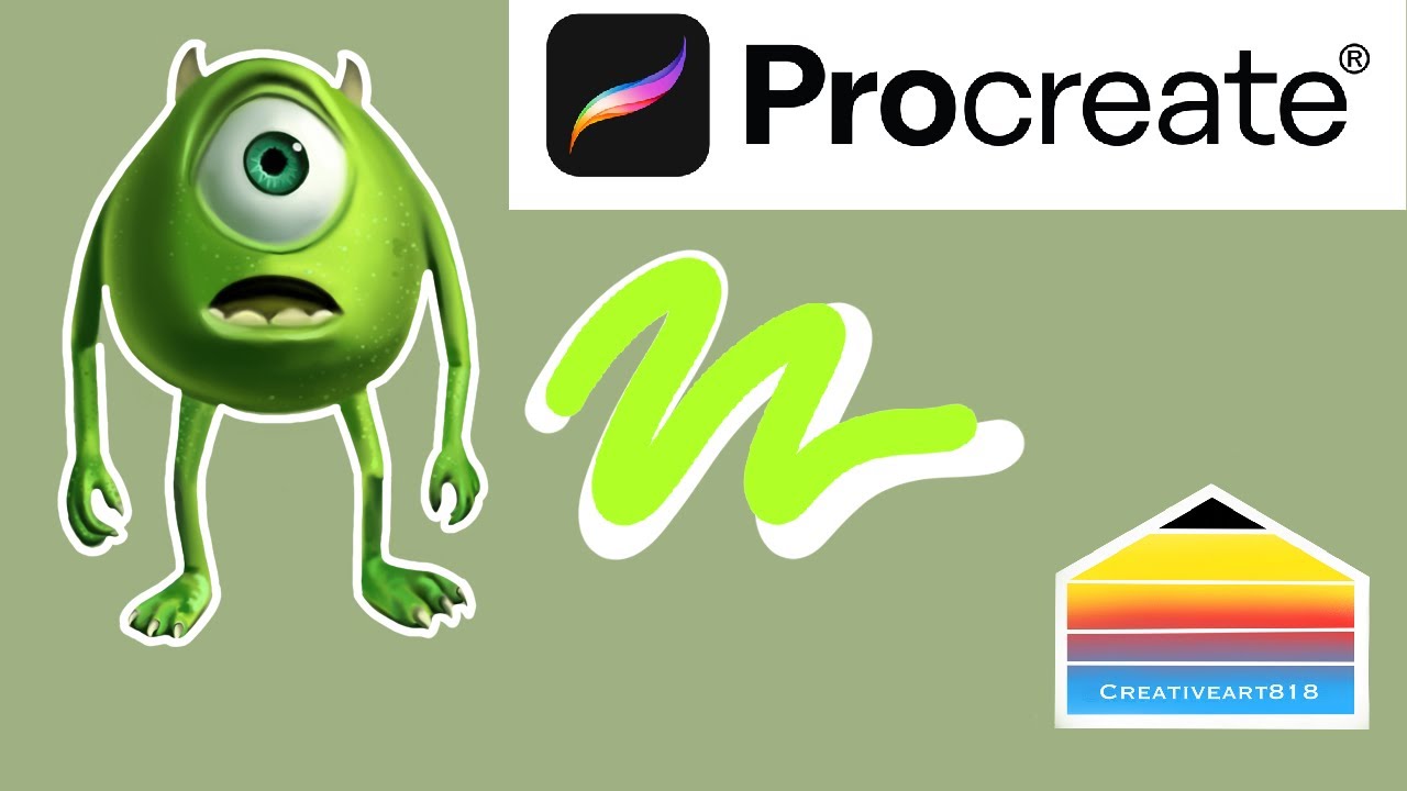 Mike Wazowski (Digital Painting) SpeedLapse | Procreate | How to draw ...