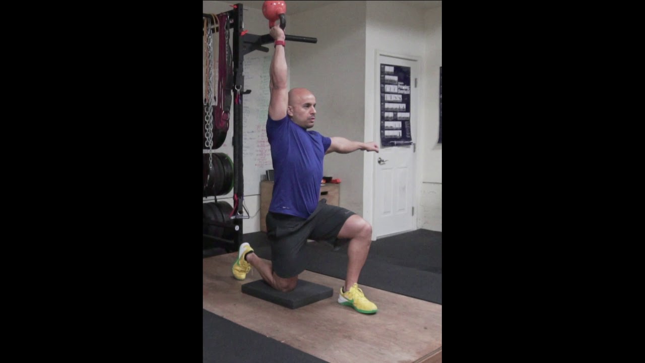 Half Kneeling KB Bottoms Up Shoulder Press - YouTube