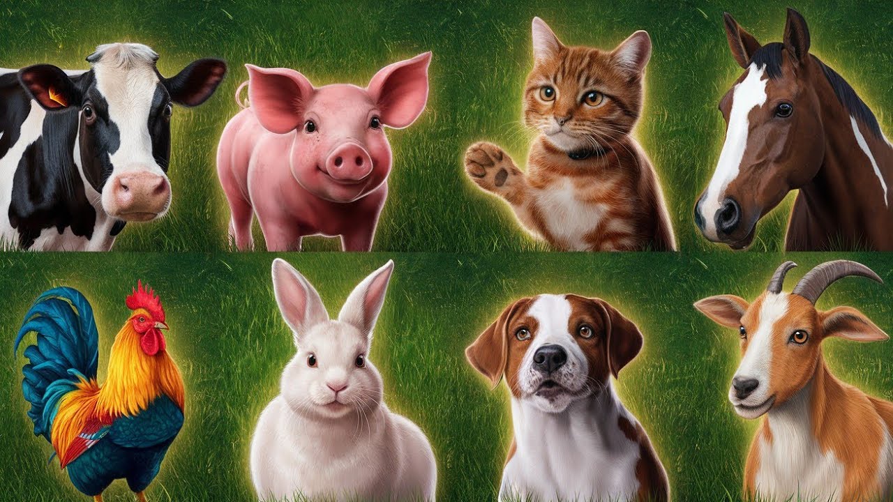 Adorable Farm Animals Compilation | Cute Cow, Horse, Dog, Cat & Animals ...