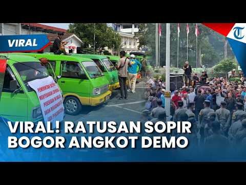 RATUSAN SOPIR ANGKOT Bogor Demo, Teriak Takut Jadi Pengangguran akibat Penertiban Angkot Tua