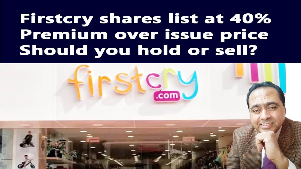 Firstcry shares list at 40% premium over issue price - YouTube