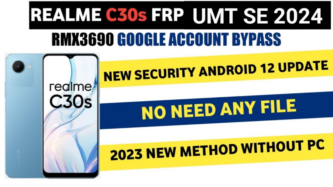 Realme RMX3690(c30s) pattern password Frp Remove Umt Tool 2024 Solution ...
