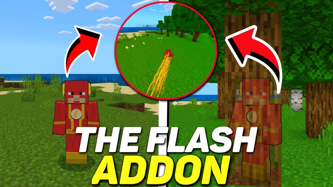 ⚡ESSA É A MELHOR ADDON DE THE FLASH PARA MINECRAFT PE E BEDROCK ...