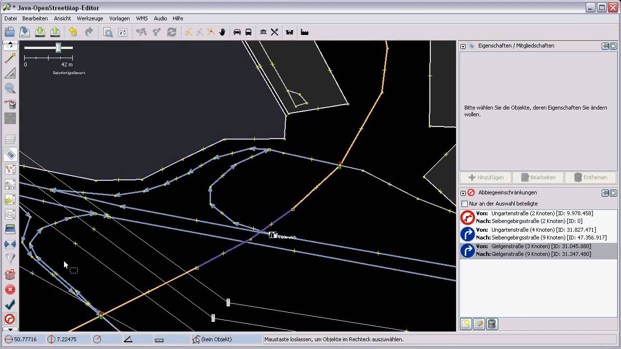 OSM Tutorial No 07 - Abbiegebeschränkungen bei OpenStreetMap mit JOSM erstellen - YouTube