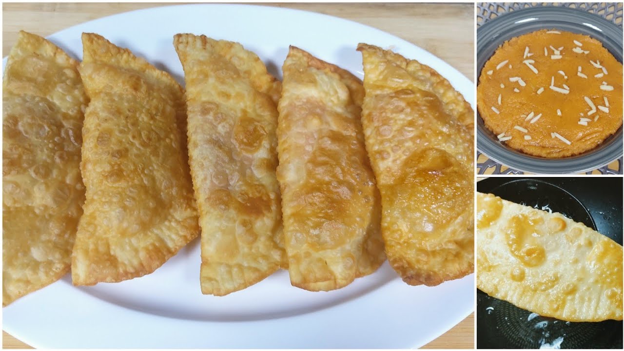 Halwa puri Recipe - Easy and tasty sweet puri - Halwa stuffed puri ...