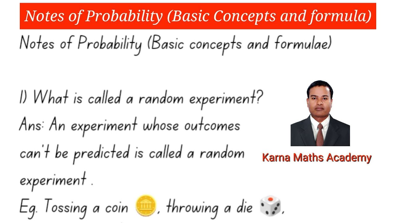 Probability Basic Concepts L-1 - YouTube