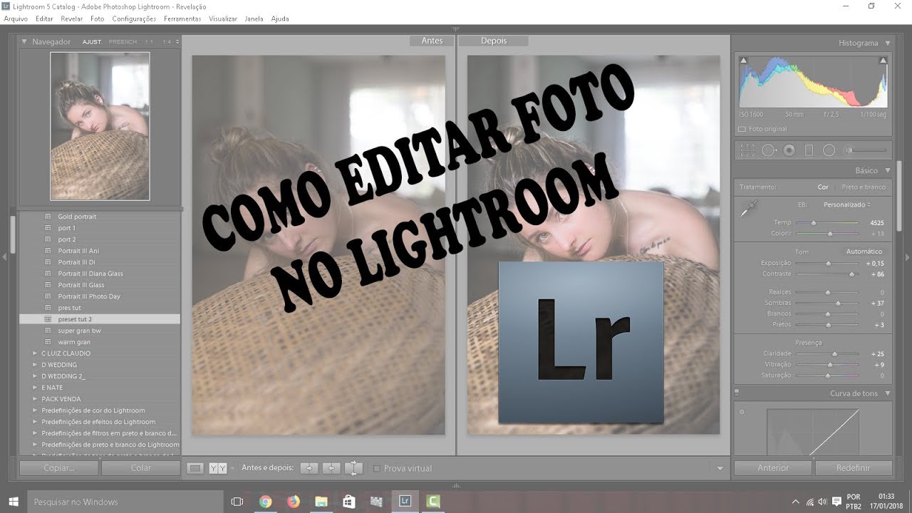 COMO EDITAR FOTO NO LIGHTROOM / CRIANDO PRESET // TUTORIAL - YouTube