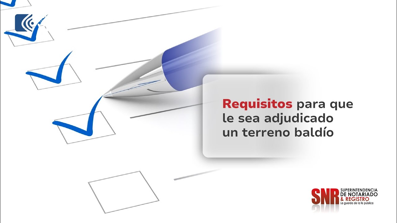 Requisitos para que le sea adjudicado un terreno baldío - YouTube