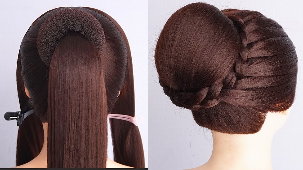 Professional Bun Hairstyle For Long Hair | Simple And Easy Bun ...