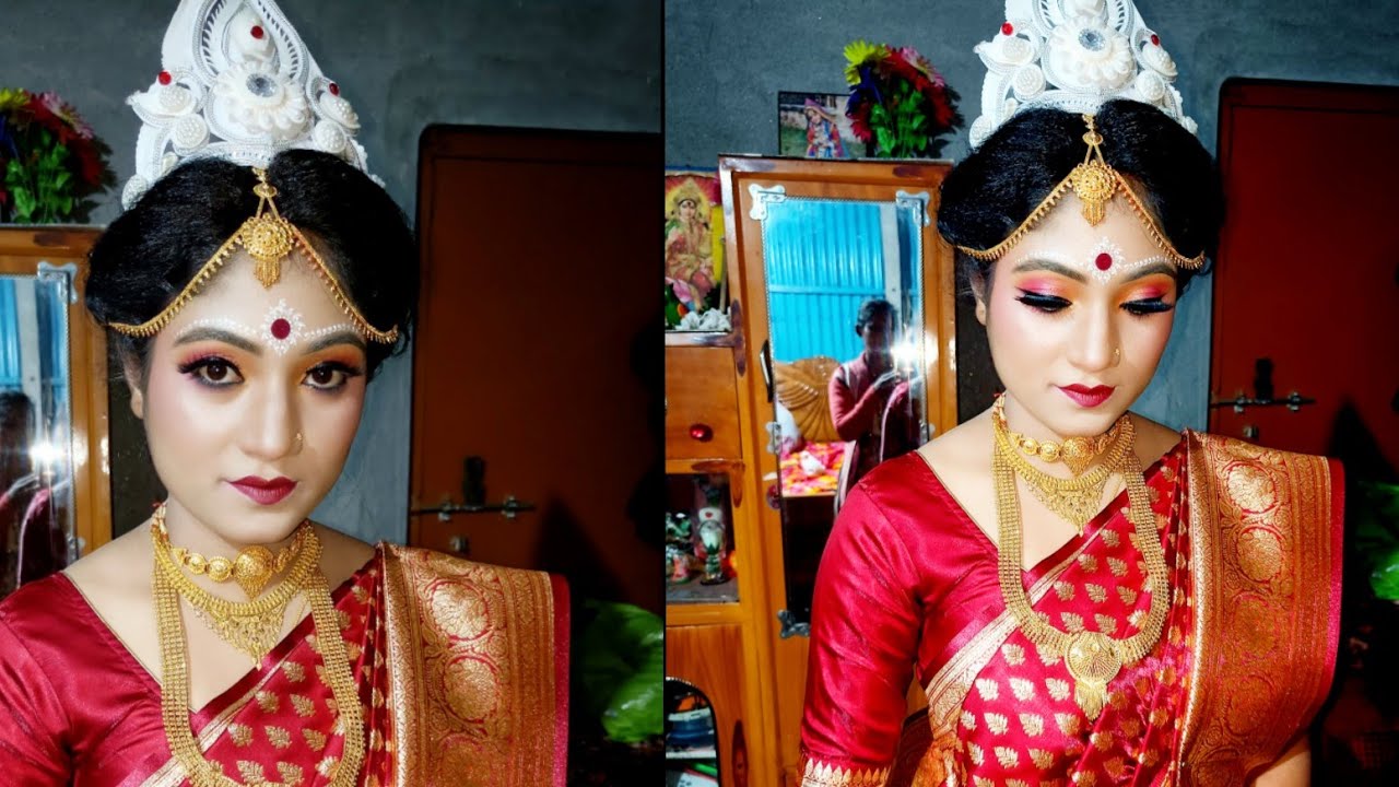 Winter bridal makeup/ best affordable and easy step by step bridal makeup for beginners # ...