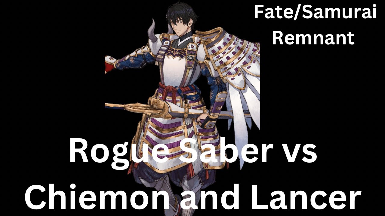 Fate/Samurai Remnant Rogue Saber Vs Lancer and Chiemon No damage sword ...