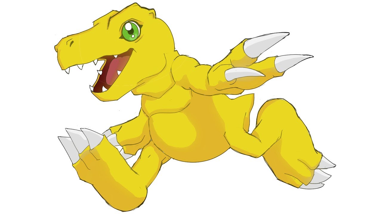 How to Draw Agumon | Drawing Digimon #1 - YouTube