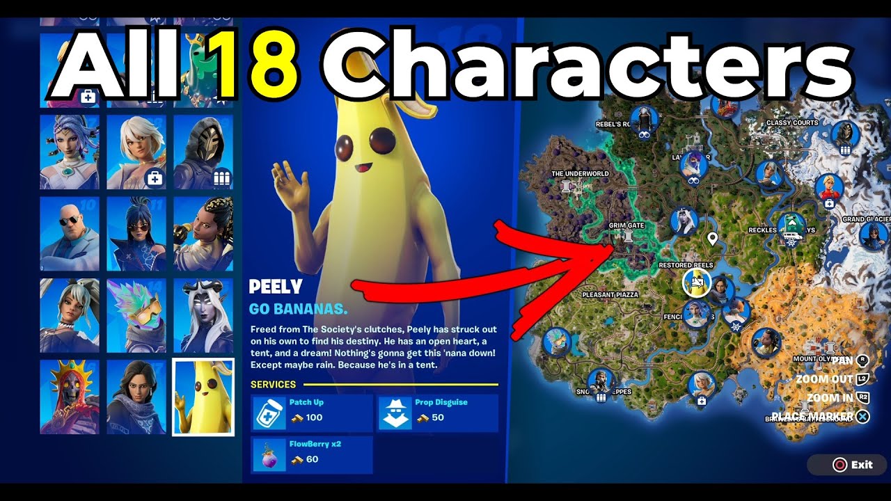 ALL 18 NPC Character Locations in Fortnite Chapter 5 Season 2 (29.20 ...
