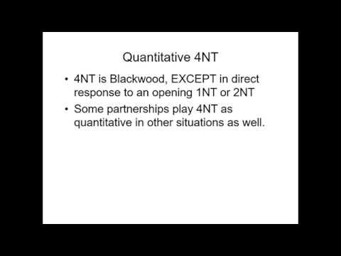 When is 4NT Not Blackwood - YouTube