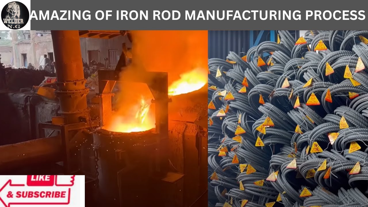 AMAZING OF IRON ROD MANUFACTURING PROCESS FROM METAL SCRAPS - YouTube