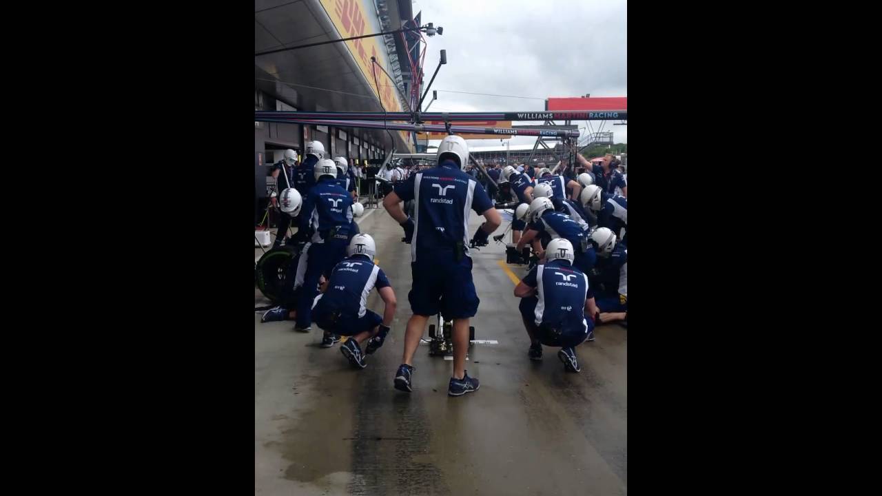 Williams Martini Racing Pit stop practicing (Time matters - ORIS) - YouTube