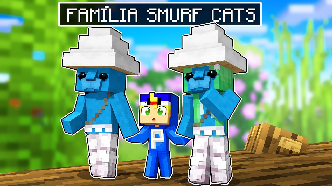 Fui ADOTADO pelos SMURF CATS no Minecraft - YouTube