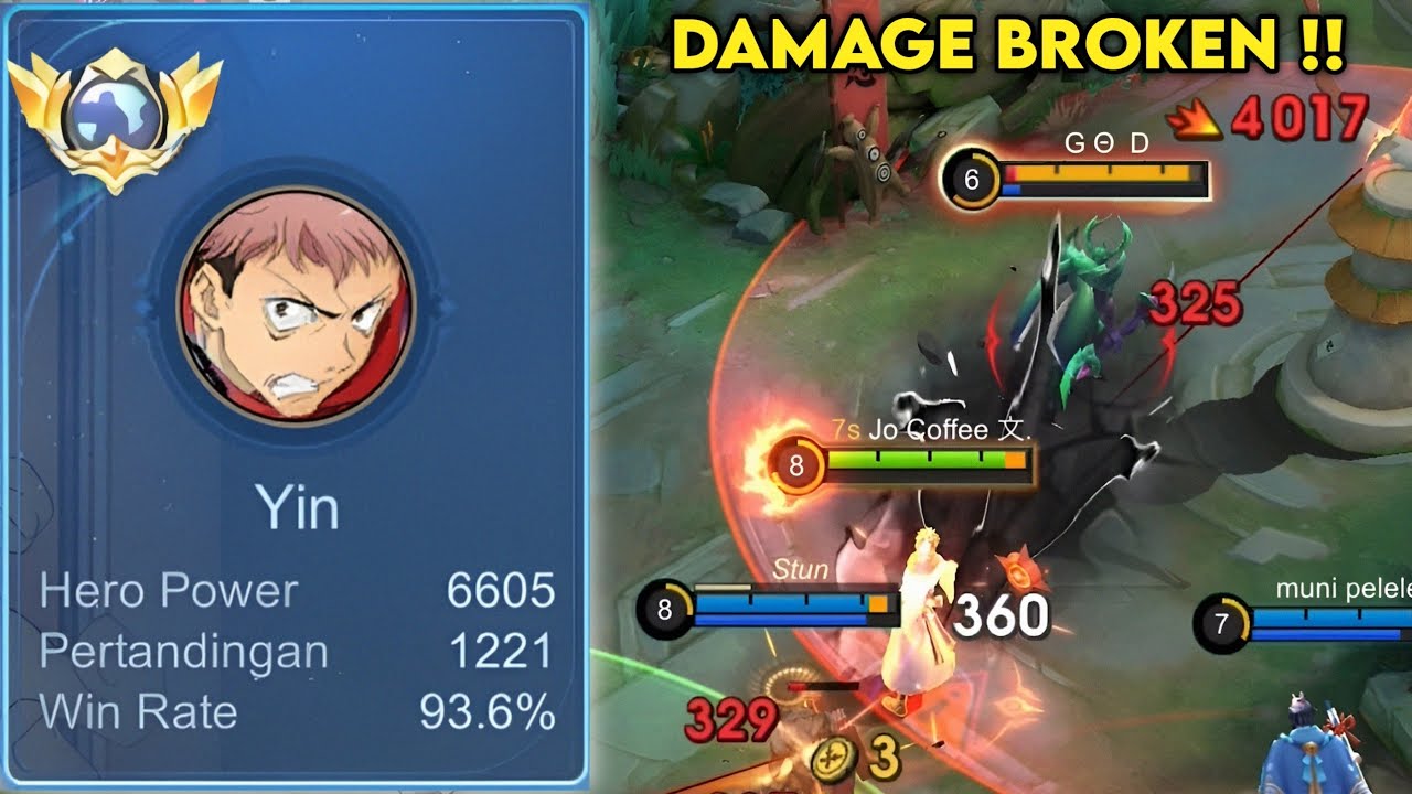 YIN DAMAGE HACK BUILD IS 100% BROKENNN!! (Easy push rank💀) | TOP GLOBAL ...