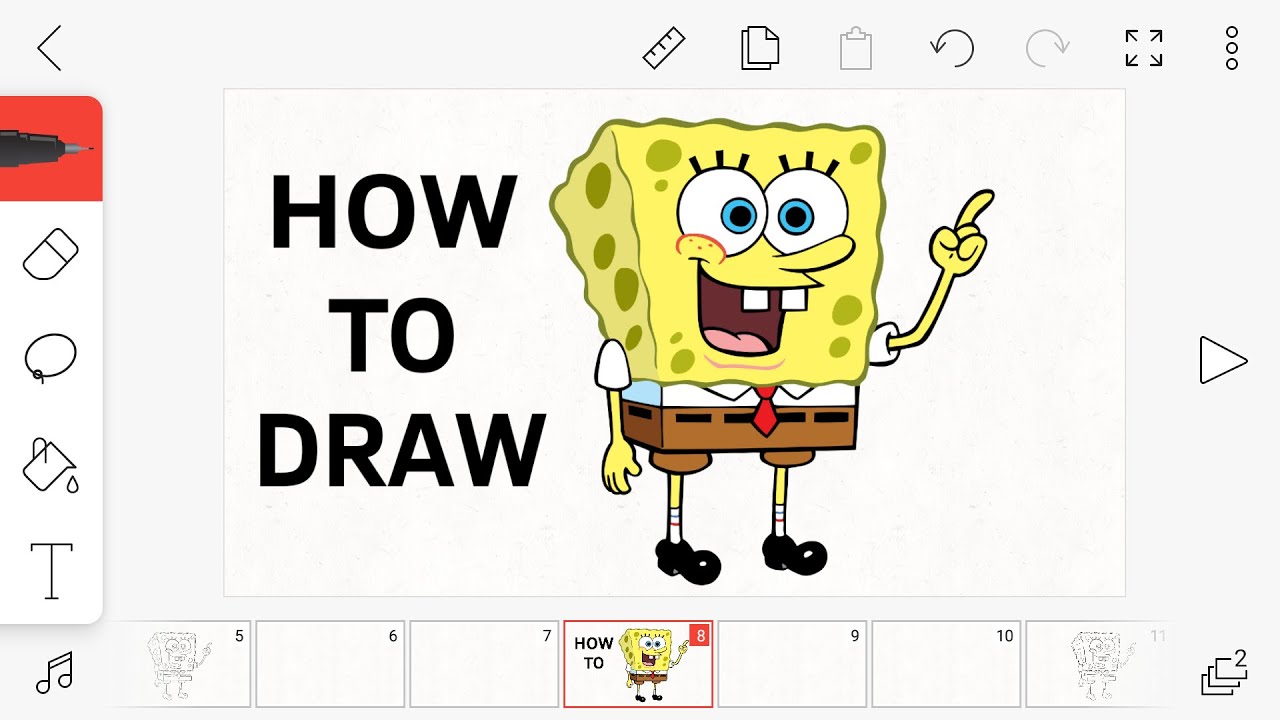 HOW TO DRAW SPONGEBOB WITH FLIPACLIP - YouTube