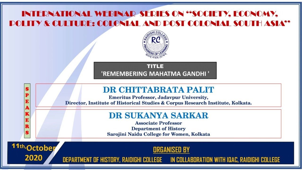 2nd International Webinar organised by the Department of History ...