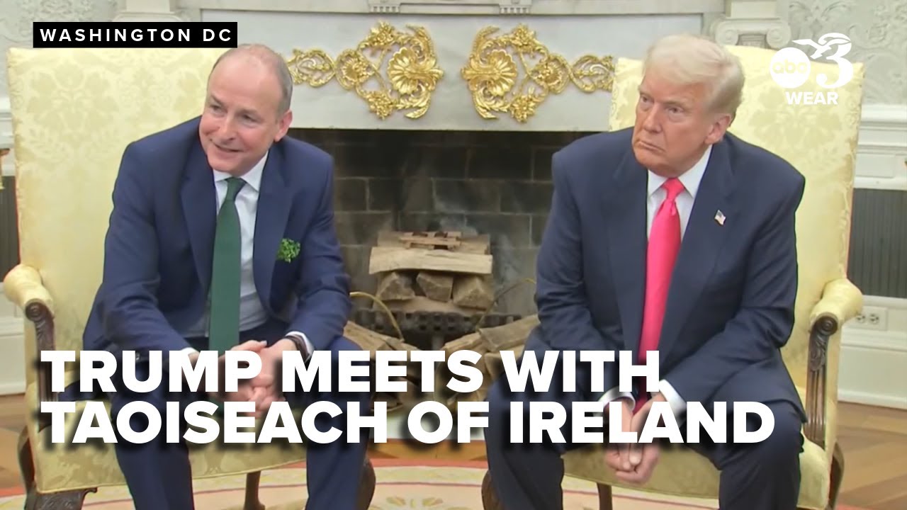 President Donald Trump meets with Taoiseach of Ireland - YouTube