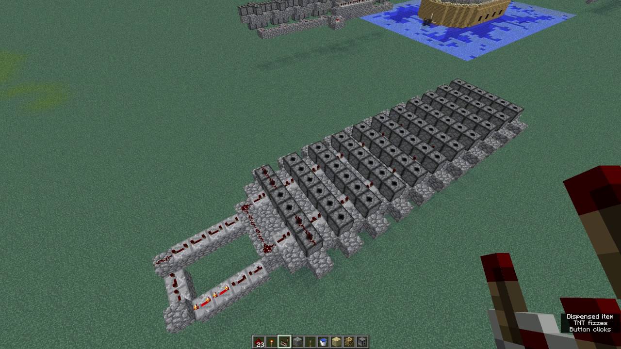 minecraft - sequence fired anti air TNT cannon - YouTube