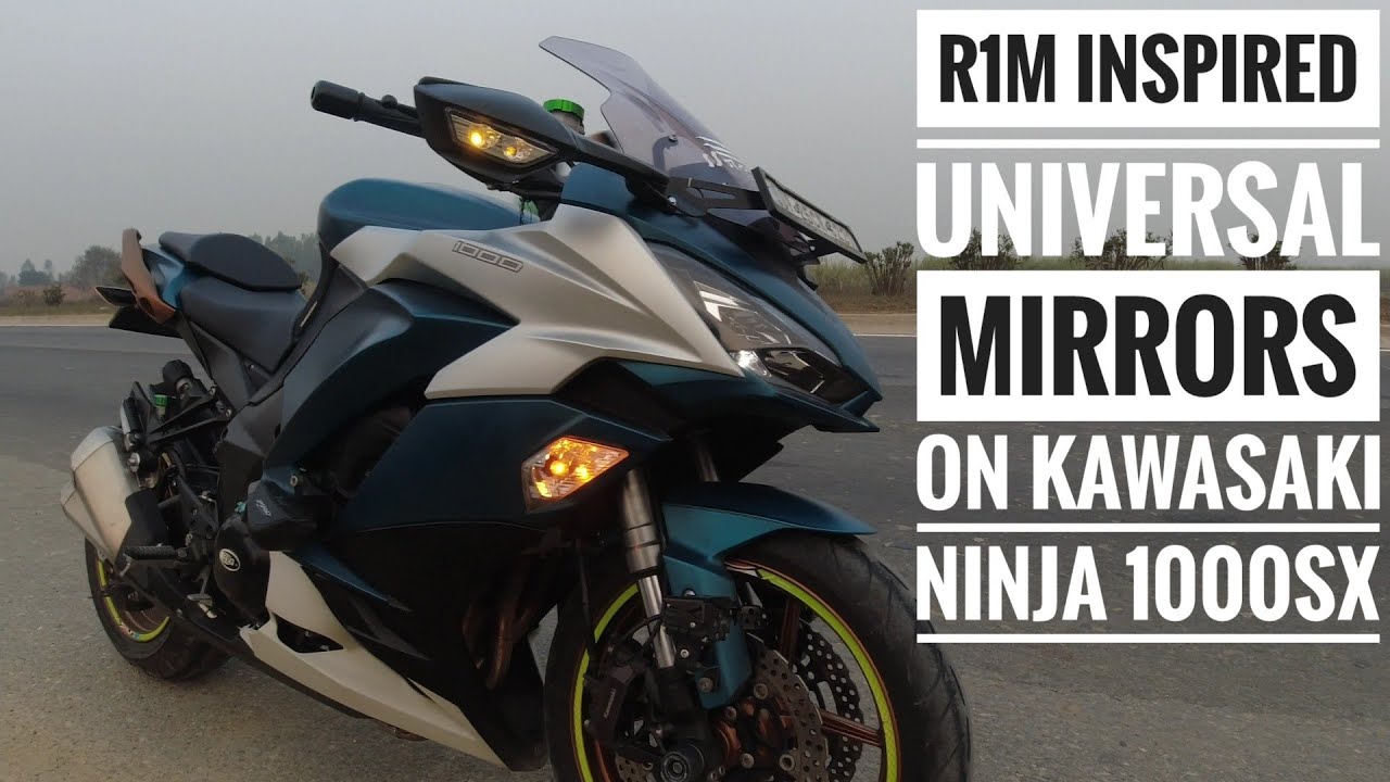 Yamaha R1M inspired Universal Mirrors On Kawasaki Ninja 1000SX ...