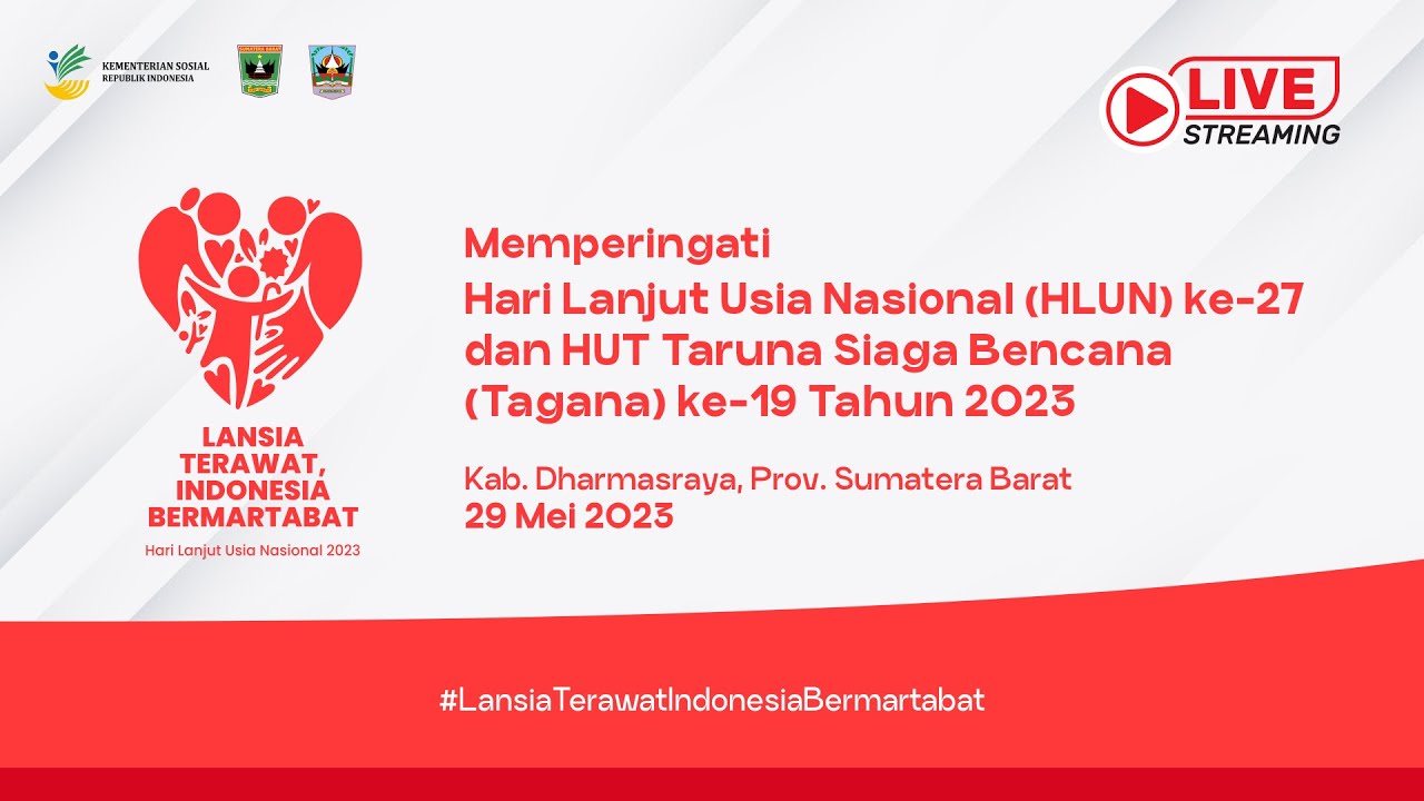 [LIVE] - Hari Lanjut Usia Nasional (HLUN) ke-27 Tahun 2023 - YouTube