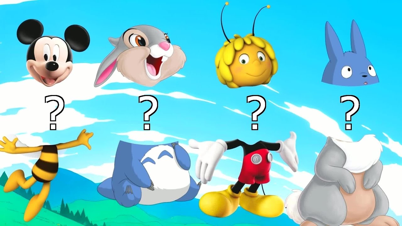 Match the Head: Mickey Mouse, Thumper, Maya the Bee, and Totoro! - YouTube