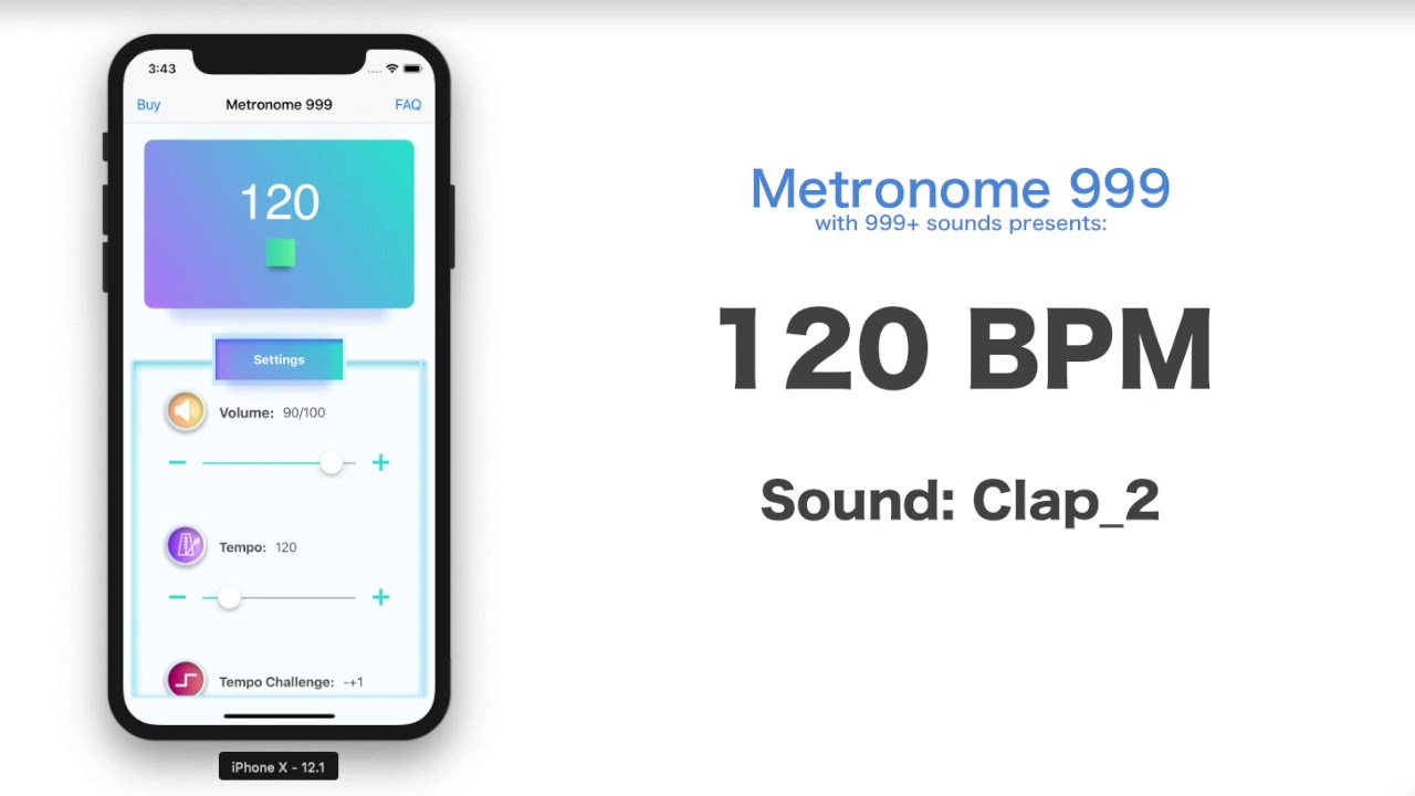 120 BPM, Metronome 999, Sound: Clap_2 - YouTube