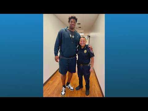 7-foot-3 Texas police recruit one step closer to achieving goal