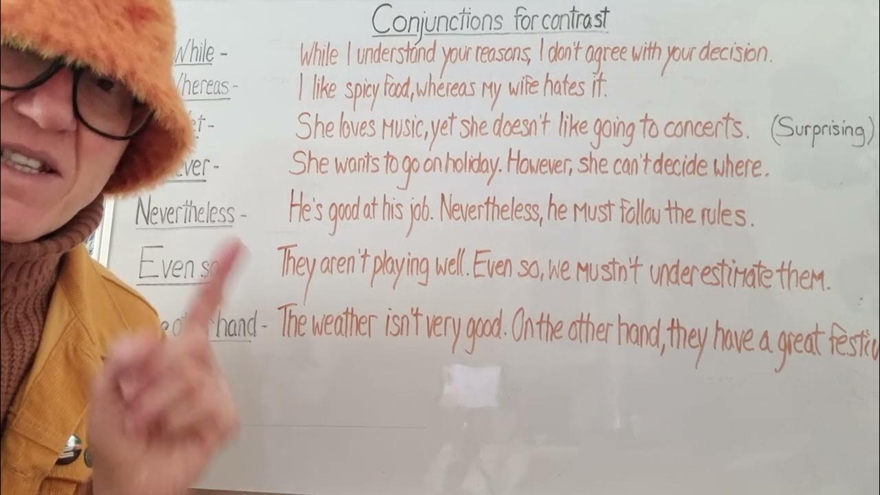 Conjunctions for contrast - English grammar - YouTube