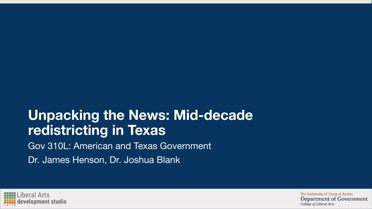 Unpacking the News: Mid-decade redistricting in Texas - YouTube