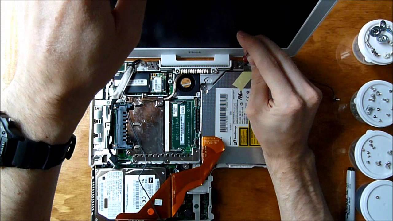 iBook G3 Screen & Hard Drive Replacement - YouTube