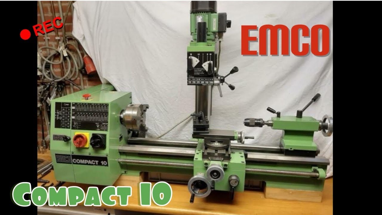 Emco Compact 10 + FB2 Mill Like new condition! Lathe Drehmaschine - YouTube