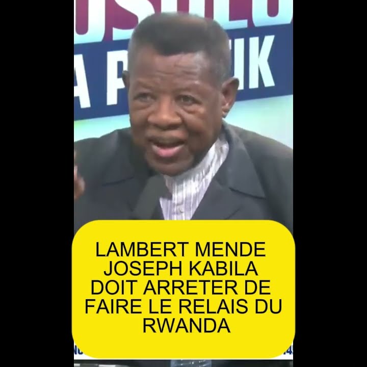 LE MESSAGE FORT DE LAMBERT MENDE à JOSEPH KABILA #rdc #congolais #josephkabila #felixtshisekedi ...