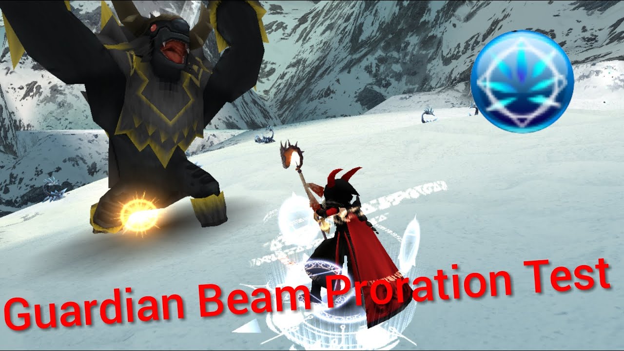 Toram [Experiment] (Obsolete) Guardian Beam Proration Test - YouTube