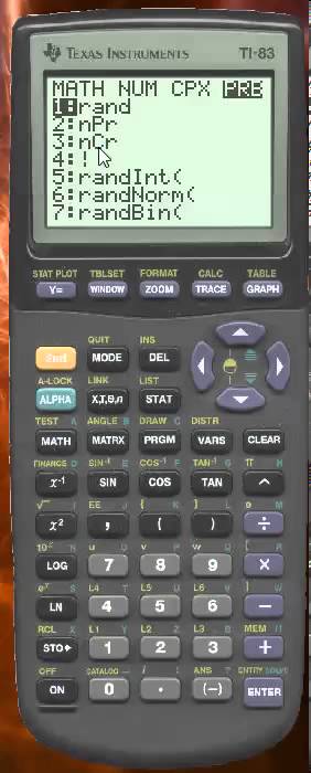 nCr Notation on TI83 - YouTube