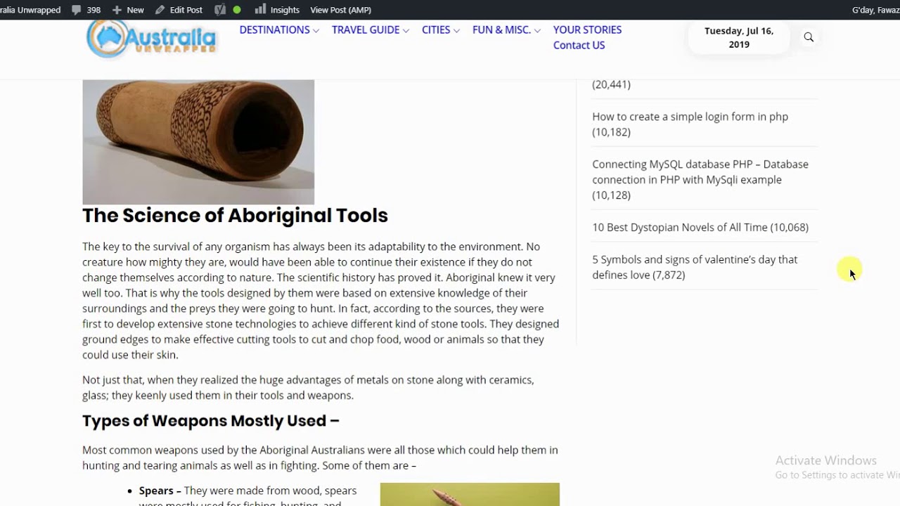 The Science And History Of Aboriginal Tools - YouTube