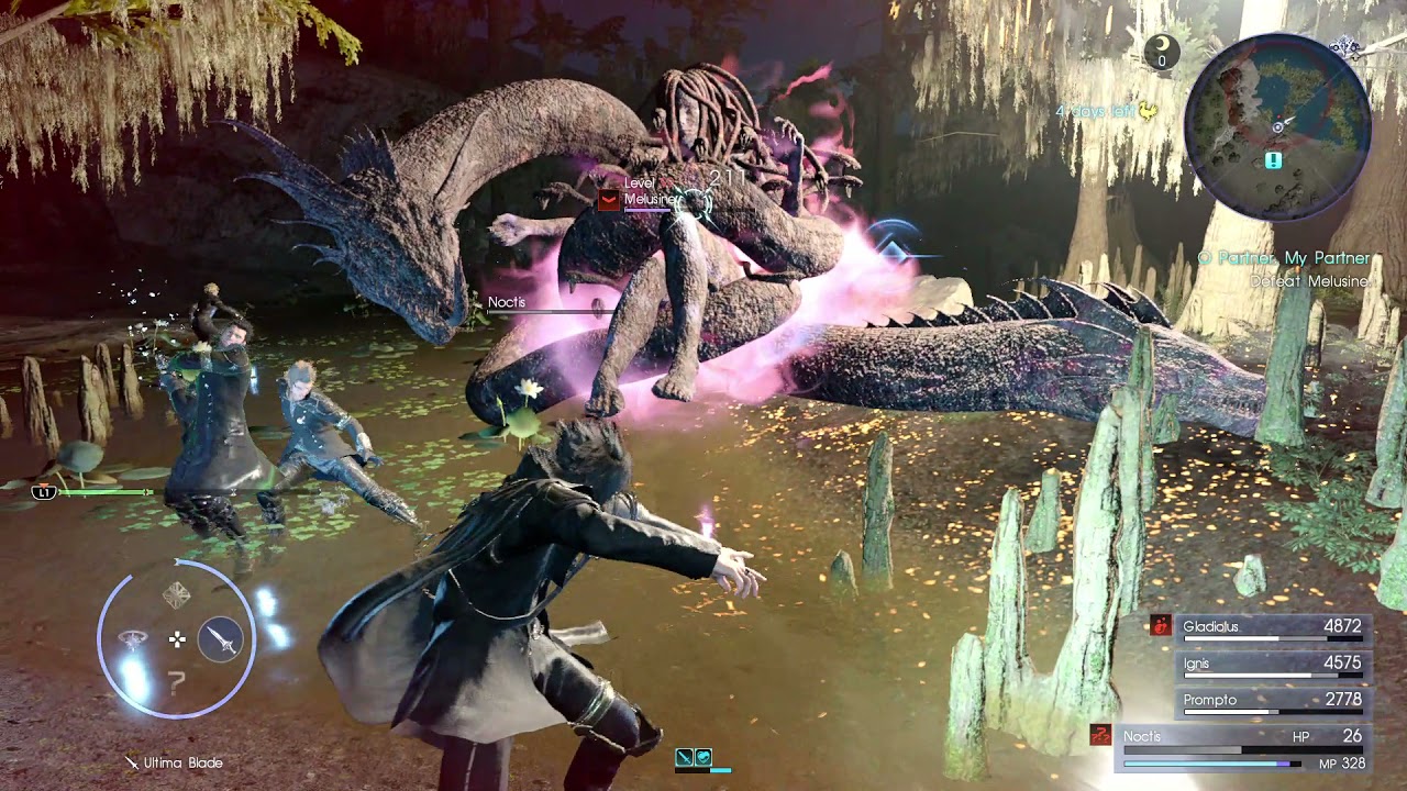 FFXV: Melusine - Secret Quest Boss - YouTube