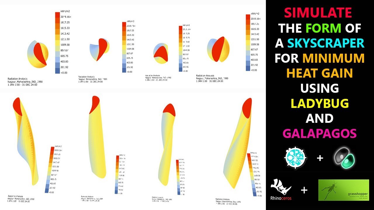 SIMULATE THE FORM OF A SKYSCRAPER FOR MINIMUM HEAT GAIN USING LADYBUG ...